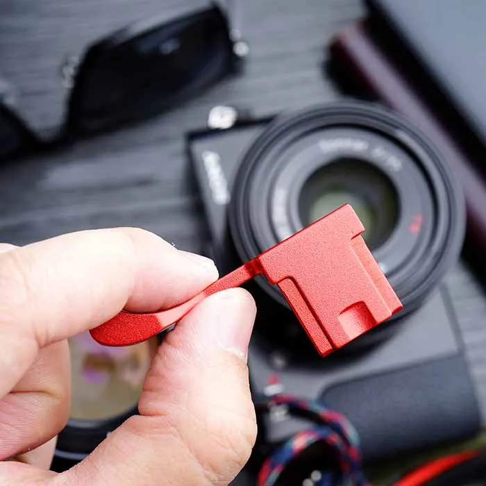 Red Color Aluminum Thumb UP Metal Thumb Rest Thumb Grip For Fuji X100F FUJIFILM X100F Hot Shoe ...