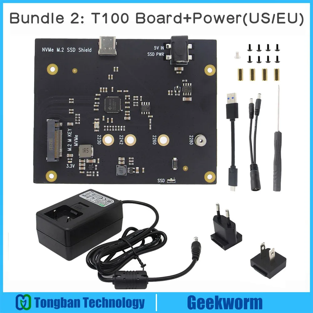 NVIDIA Jetson Nano NVMe M.2 SSD Shield Storage Плата расширения T100 V1 ...