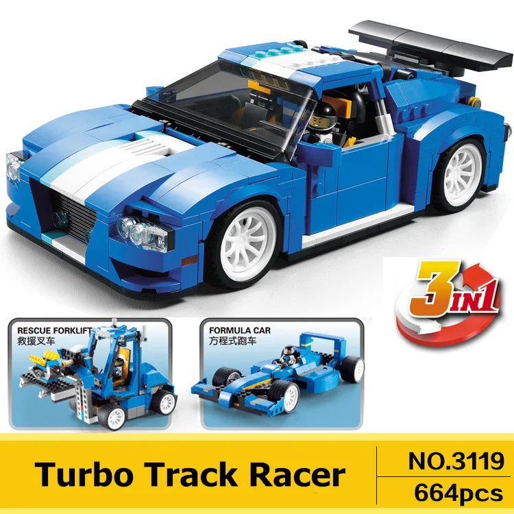 On Sale Creator 3 in 1 Turbo Track Racer DECOOL 3119 City Building ...