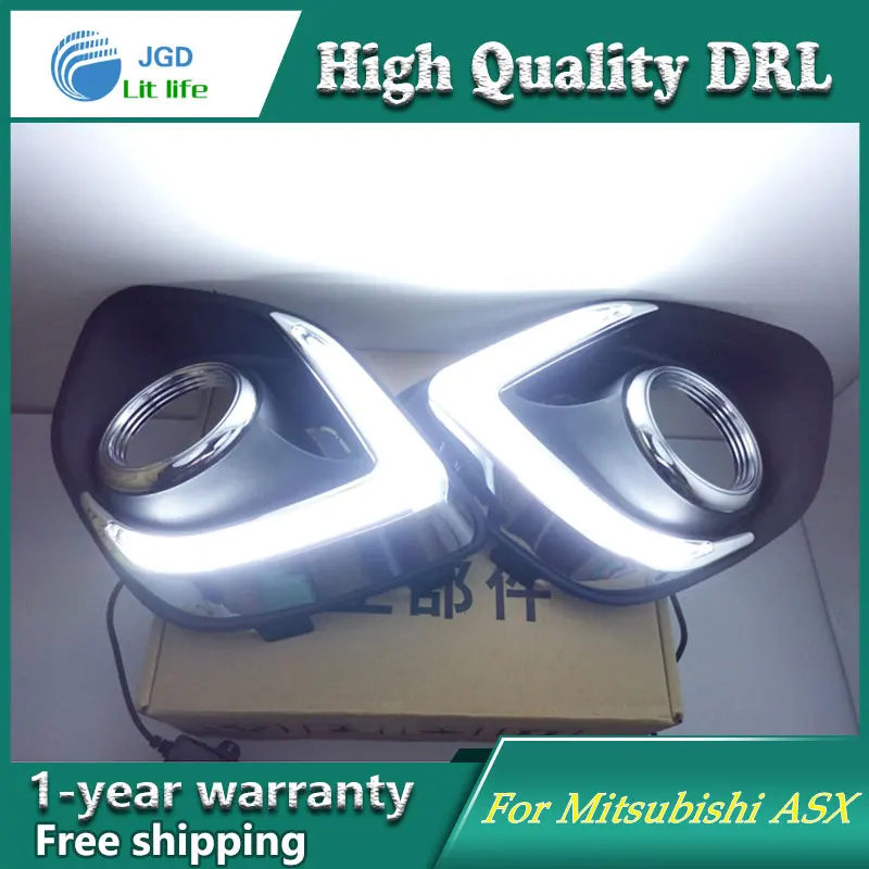 Car styling 12V 6000k LED DRL Daytime running light case for Mitsubishi ...