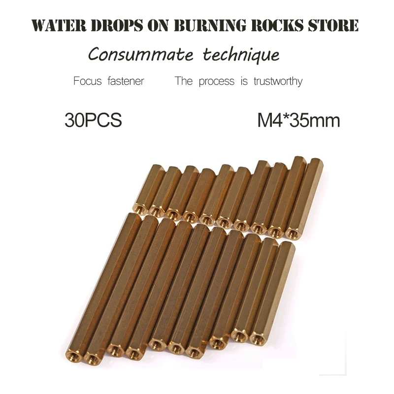 M4*35mm double pass copper column,flat head copper column,hollow copper ...