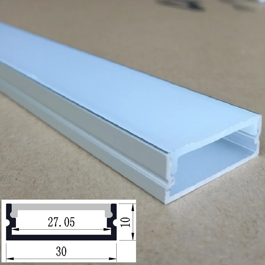 5x 2m 30mm Wide,10mm Height Led Aluminum channel with diffuser , Led ...
