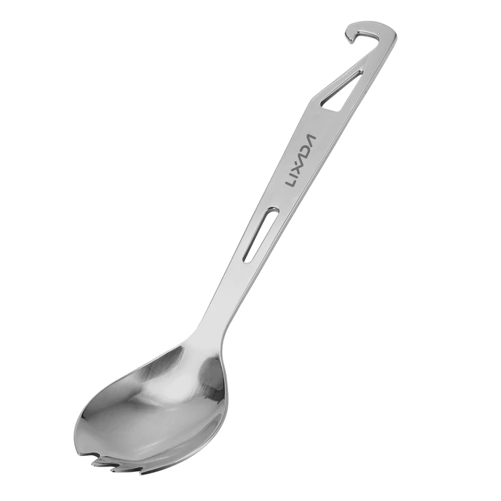 Lixada Camping Spoon Lightweight Stainless Steel Outdoor Dinner Spoon ...
