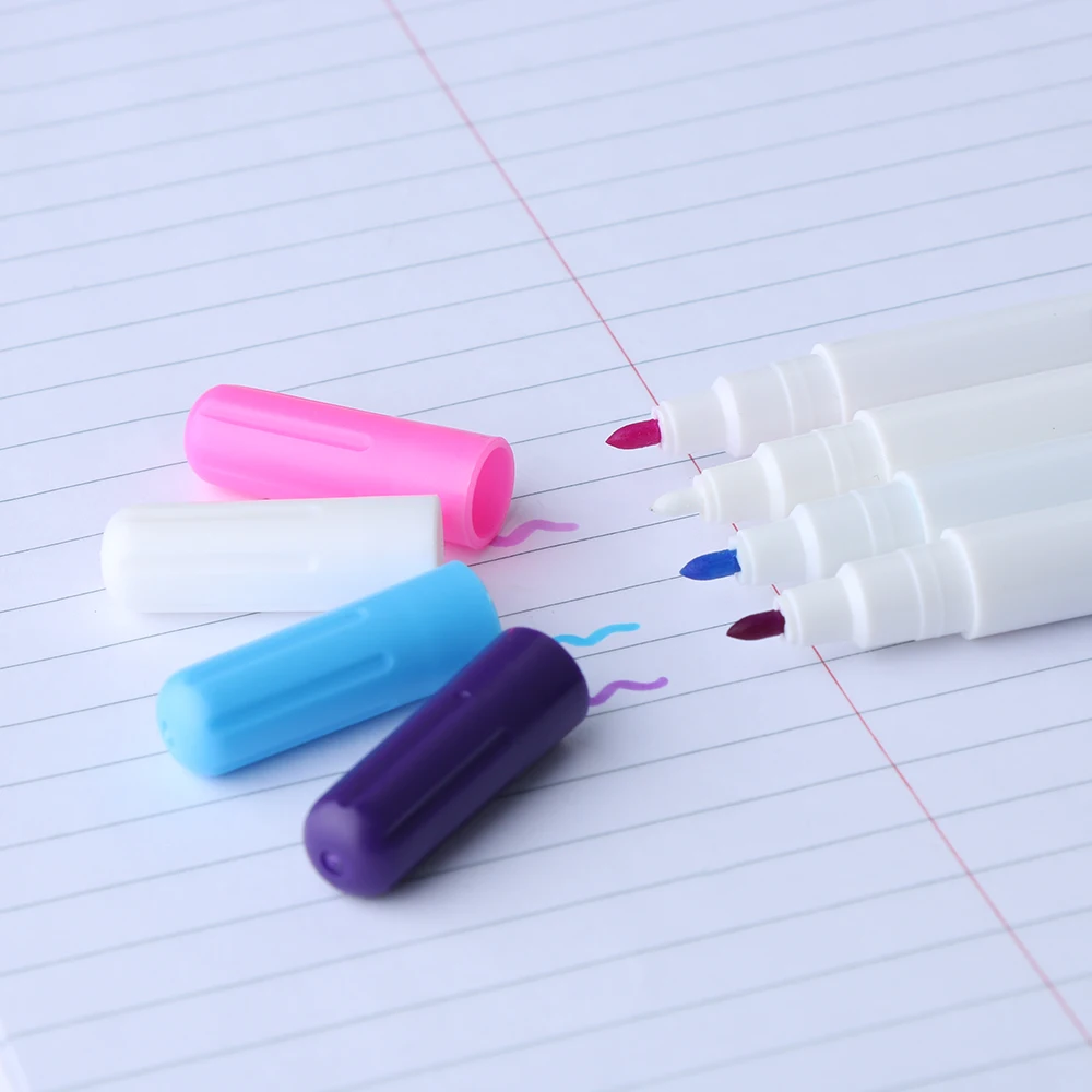 1/4 шт Красочные стежка Водорастворимые чернила маркер стираемая ручка ...