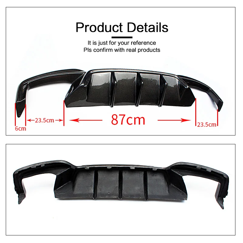 F06 diffuser lip M6-style Carbon F12 Posterior lip For BMW F06 F12 640i ...