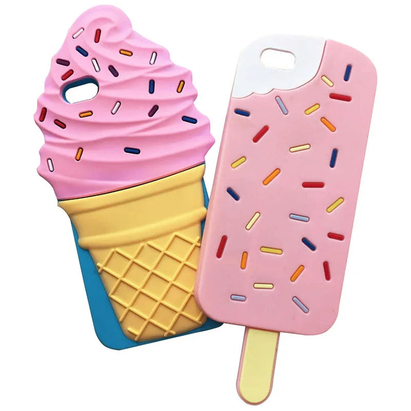 Aliexpress.com : Buy Pink 3D soft silicone lovely cute ice cream phone ...