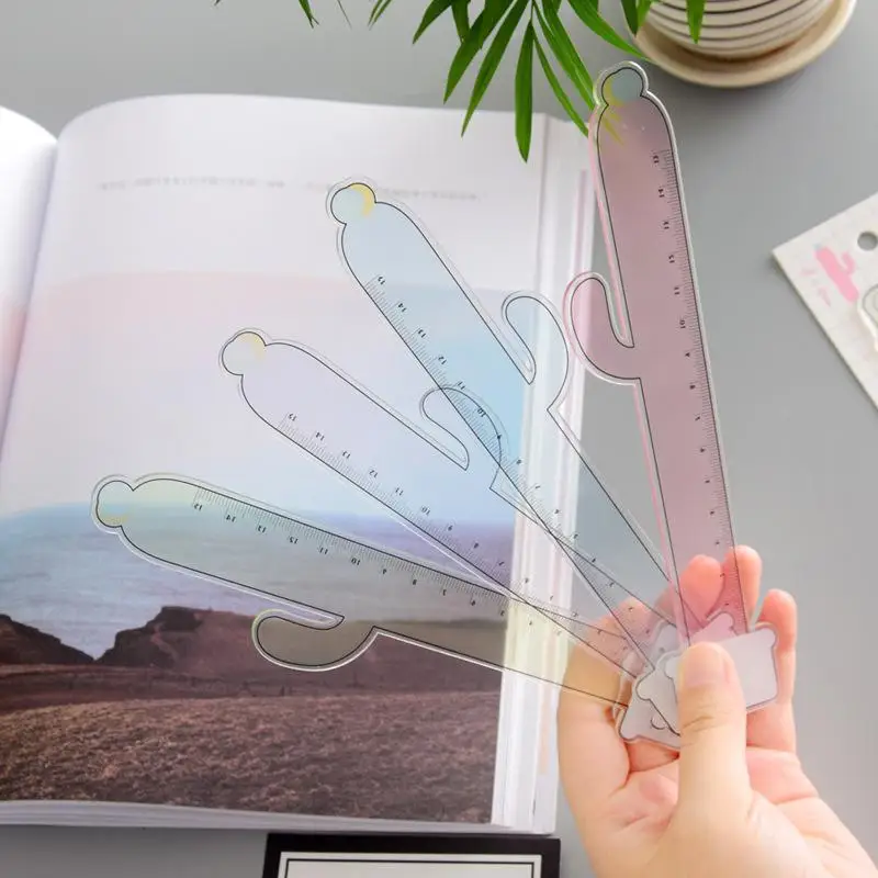 Cute Transparent Acrylic Ruler 15cm Student Stationery Survey Drawing ...