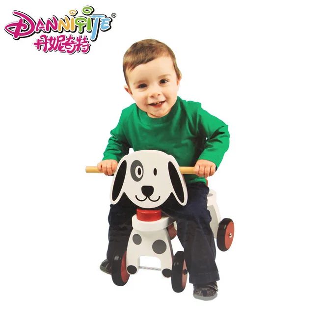 DANNIQITE Baby Safe High Quality Pure Wooden Doggy Trike Dog Ride On ...