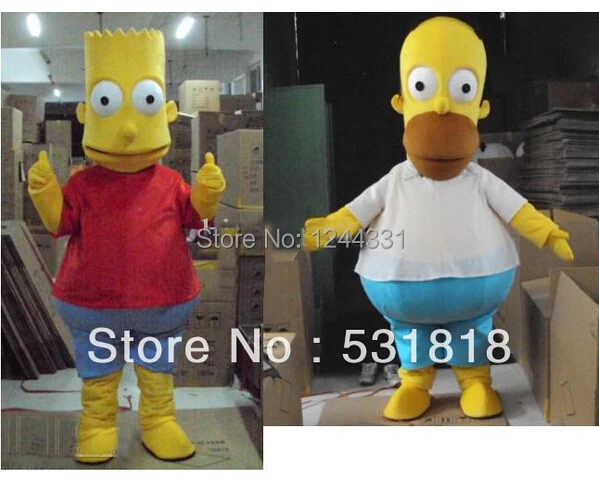 2015 Free Shipping New Homer simpson Mascot Costume Halloween party ...