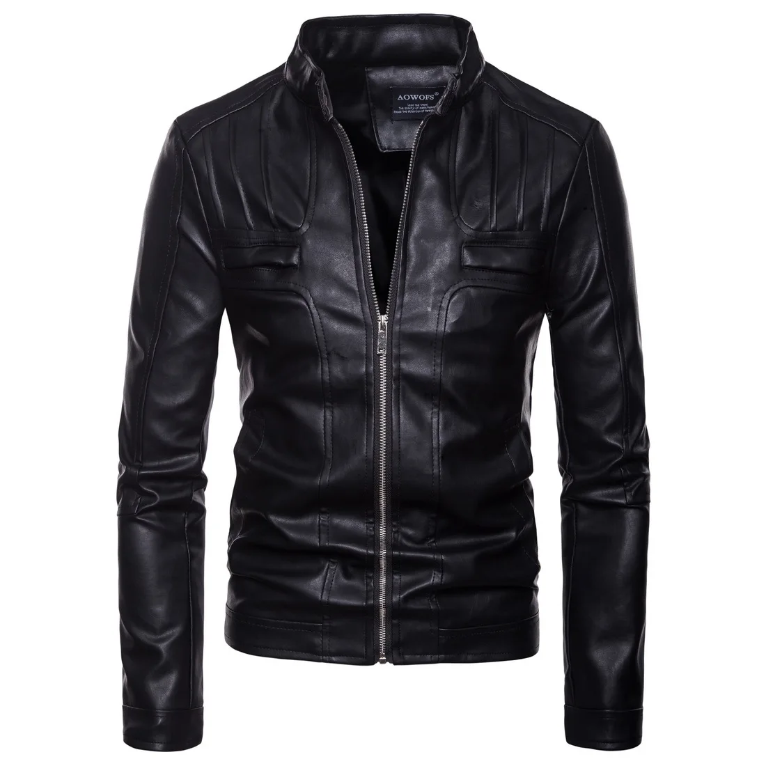 Brand New Mens Faux Leather Jackets High Quality Pu Leather Black Brown ...