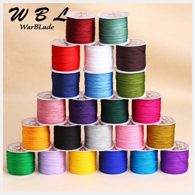 100m 0.8mm 1mm 1.5mm 2mm Nylon Cord Jewelry Making Accessories Cotton ...