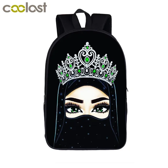 Hijab Islamic Muslim Girl Teenage Backpack Canvas Backpack Rucksack - I ...