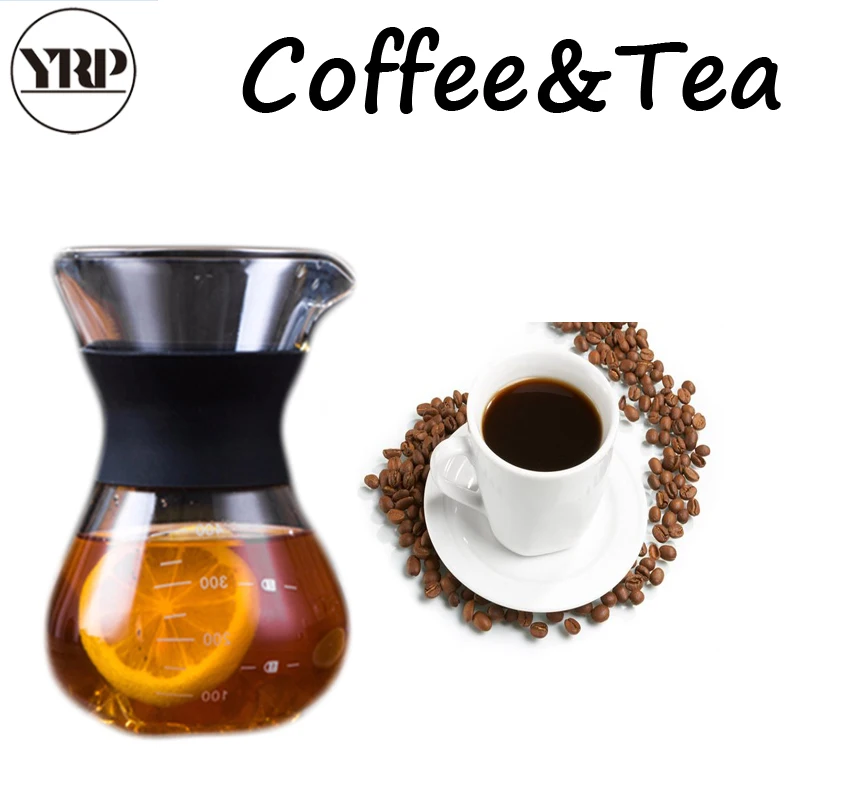 Yrp 200ml400ml Manual Hand Brewed Coffee Maker Espress Glass Coffee Percolators Teapot Reusable