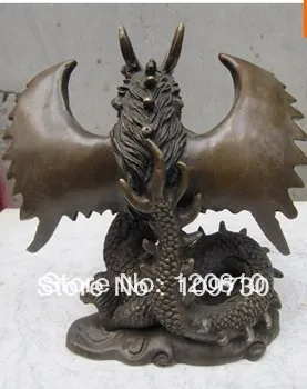 00906 classical bronze carvings winged chinese dragon statue - buy at ...