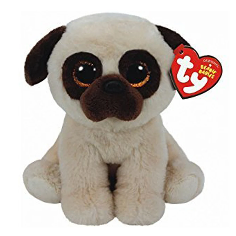 Pyoopeo Ty Beanie Babies 6" 15cm Rufus the Pug Dog Plush Stuffed Doll ...