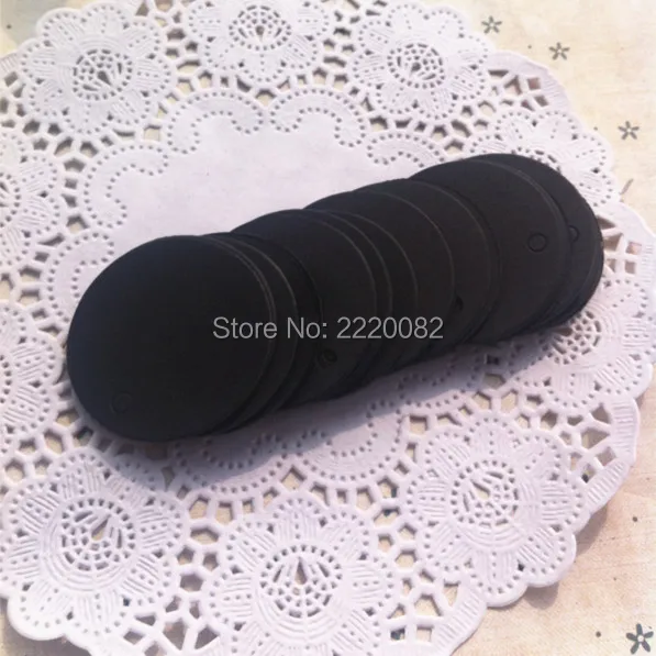 Free Shipping 500 Pcs A Lot Blank Dia. 4cm 350 Gsm Round Black Paper ...
