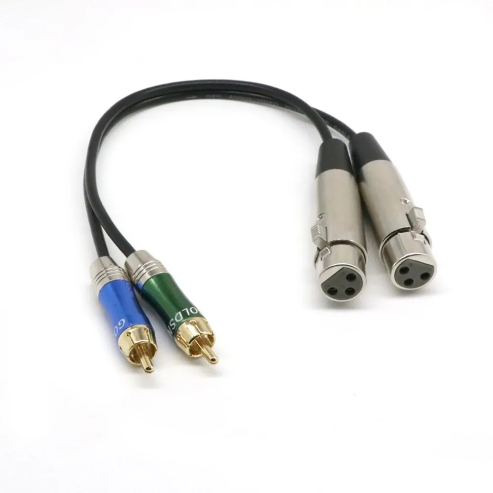XLR Female to RCA Male Cables NEW Seismic Audio 3 Foot Dual XLR Female ...