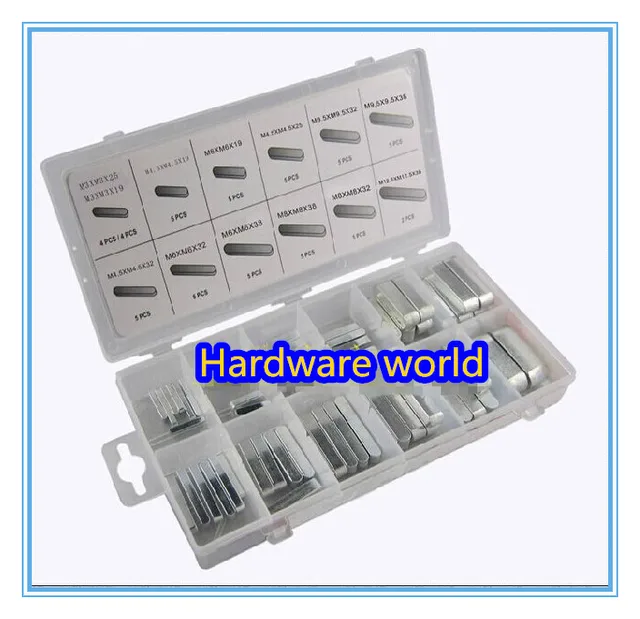 60pcs Machine shaft key motor Parallel keyway Kits assortment-in Pins ...