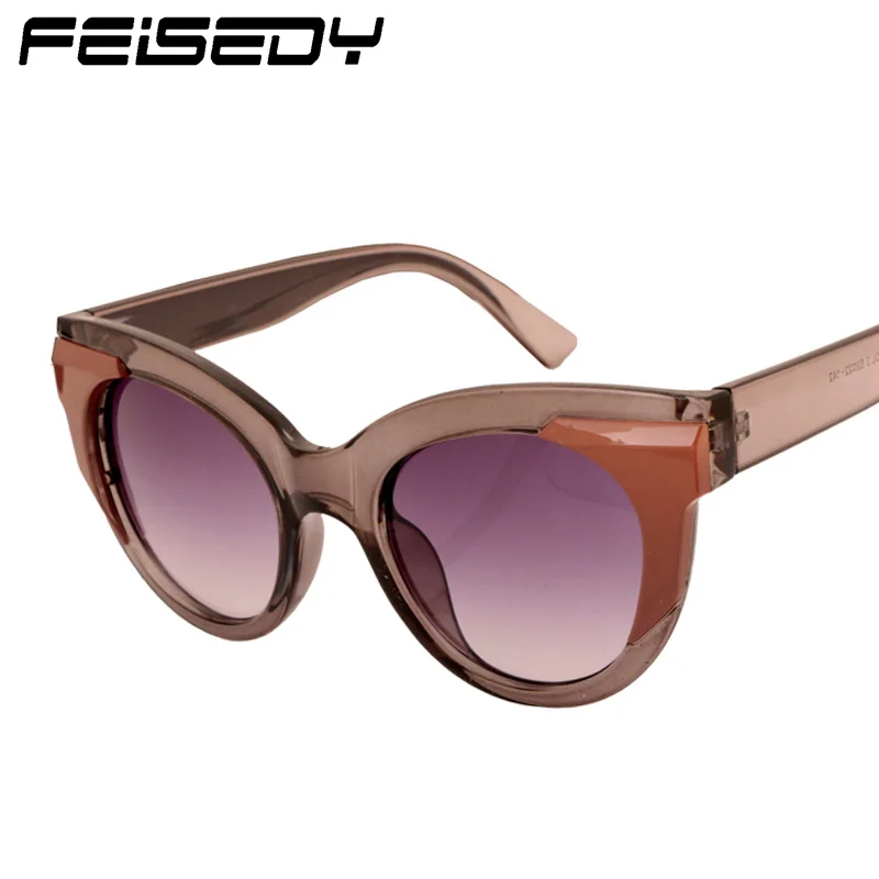 Feisedy New Retro Cat Eye Sunglasses Women Brand Designer Vintage
