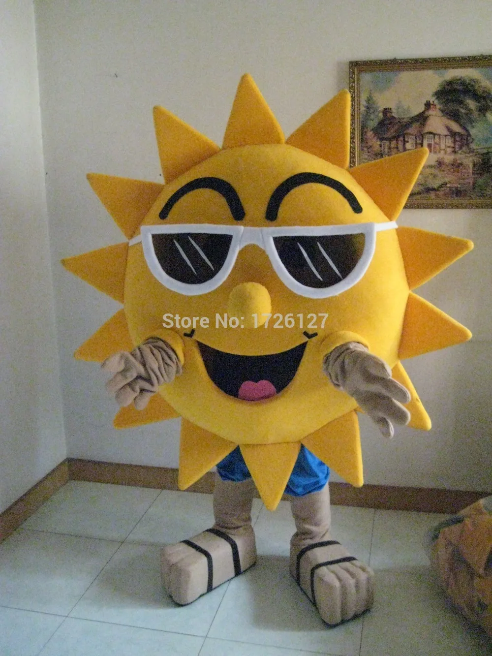 Summer-Beach-Sunshine-Cool-Joyful-Sunglasses-Sun-Mascot-costume-custom ...