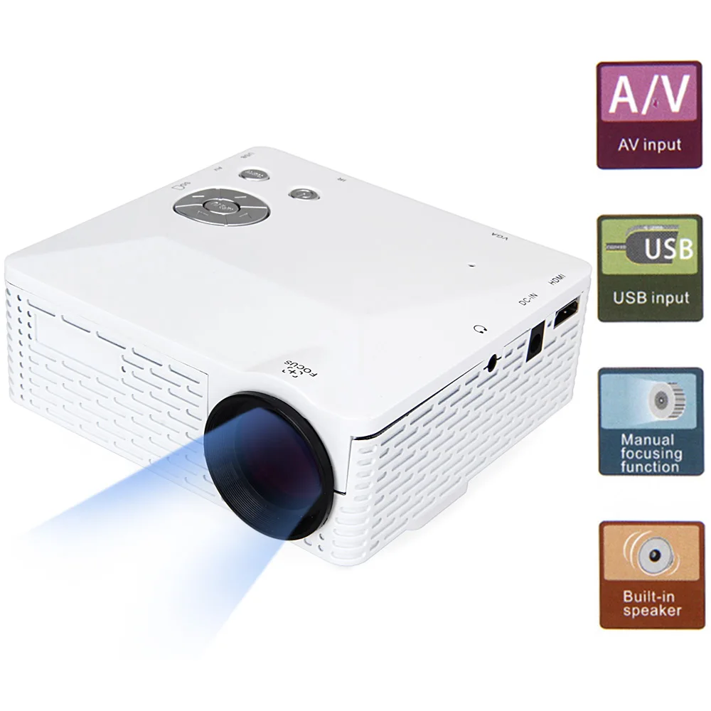 BL 18 Super Bright LED Projector 60 Lumens 320 x 240 Pixels Multi input ...