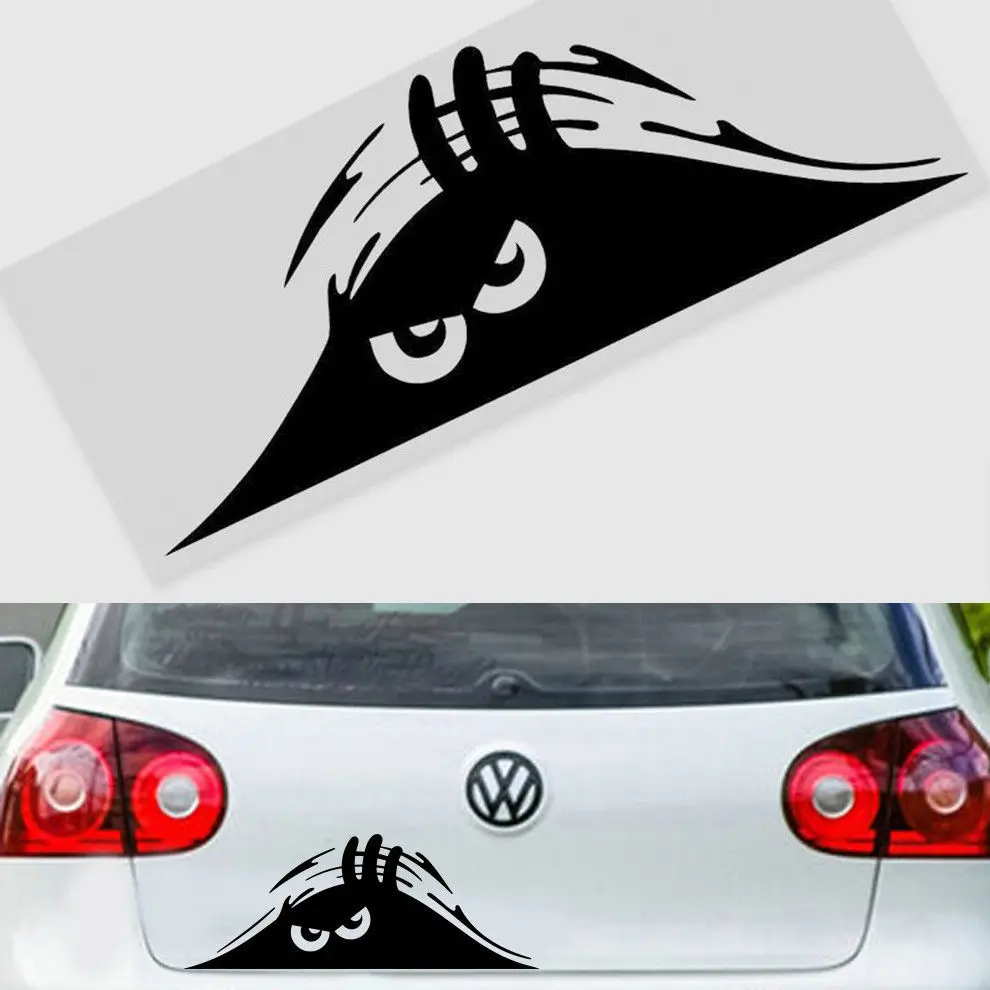 SCARY MONSTER PEEPER Funny Car/Van/Truck/Bumper/Window/Wall Vinyl Decal ...
