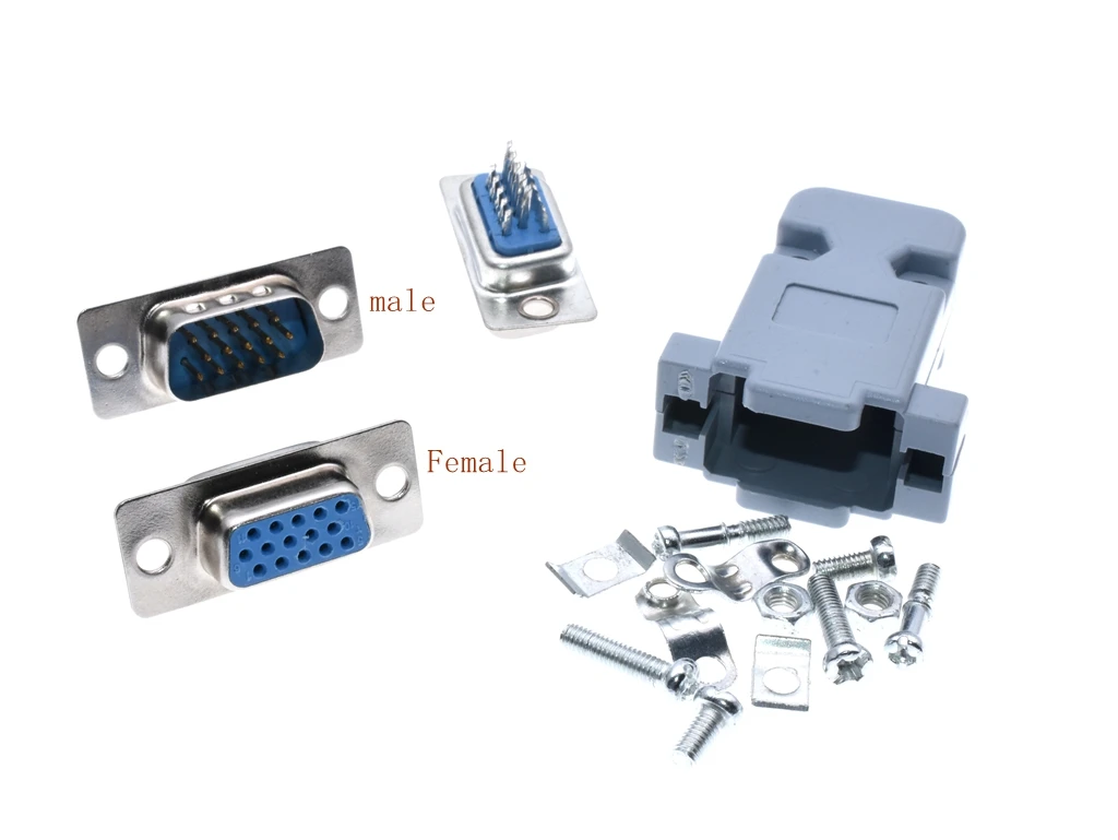 Db15 3rows Parallel Vga Port Hdb9 15 Pin D Sub Male Female Solder ...
