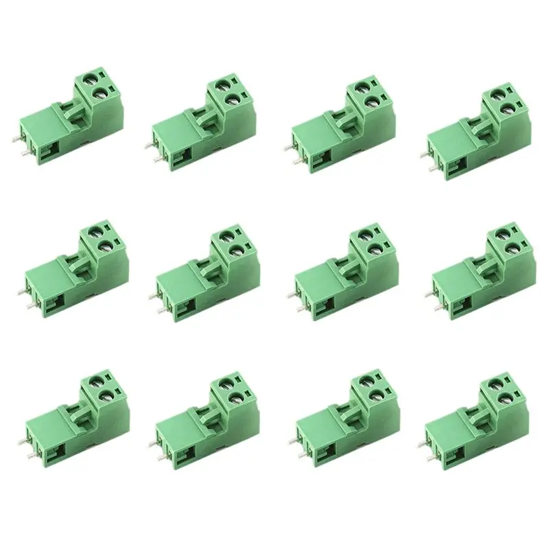 12Pairs 2 Straight Pin PCB Mount Screw Terminal Block Kit for PCB ...