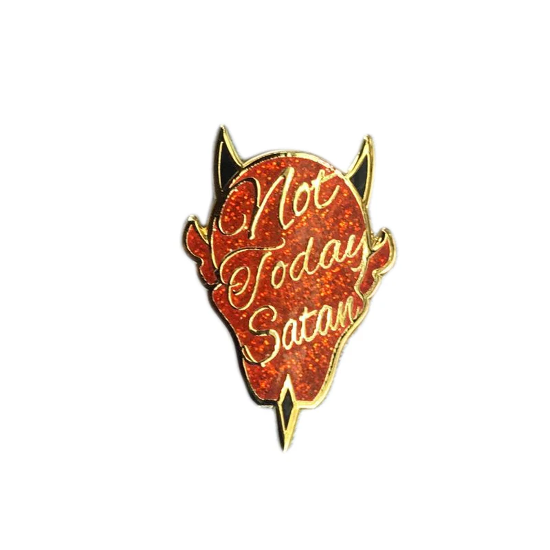 Not Today Satan Rupaul Pin Glitter Rpdr Inspired Brooch Lgbt Queer ...