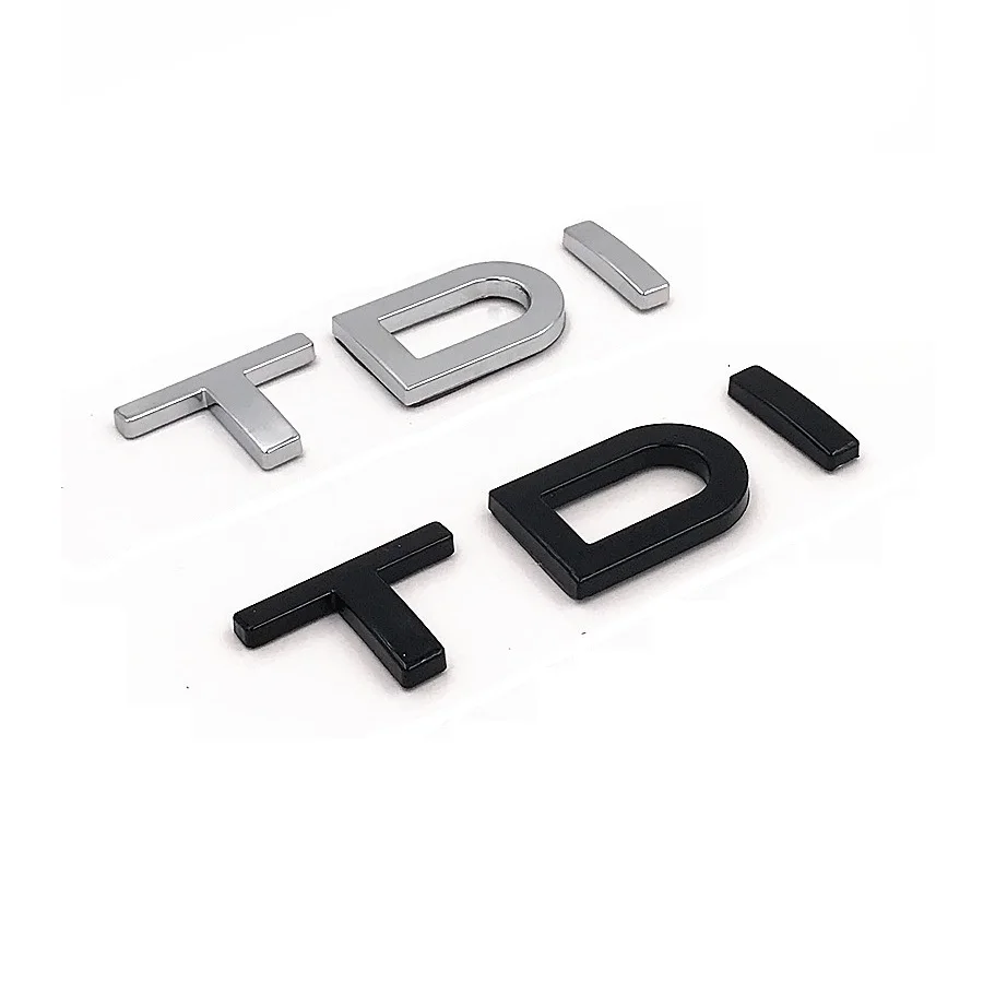 Chrome-Black-Letters-TDI-Trunk-Lid-Fender-Badges-Emblems-for-Audi-A3-A4 ...