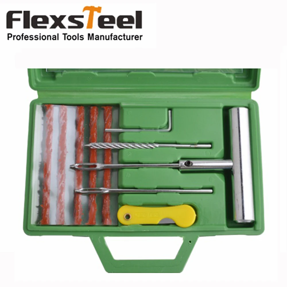 10pcs/set Auto Car Bike Tire Repair Tool Kit In Box Bicycle Tubeless ...