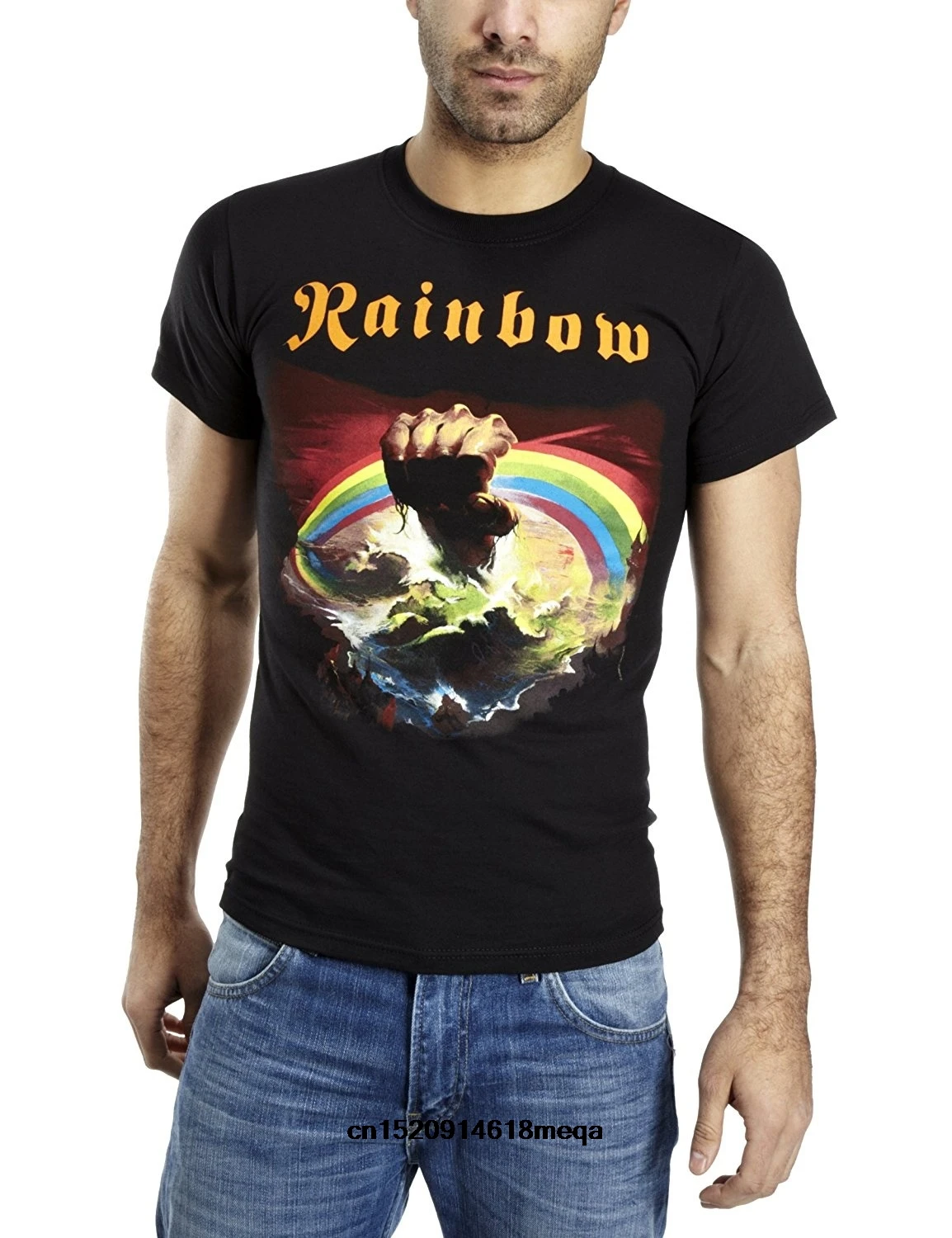 Gildan t shirt Rainbow Rising Mens Summer Short Sleeve T Shirt Black|t ...