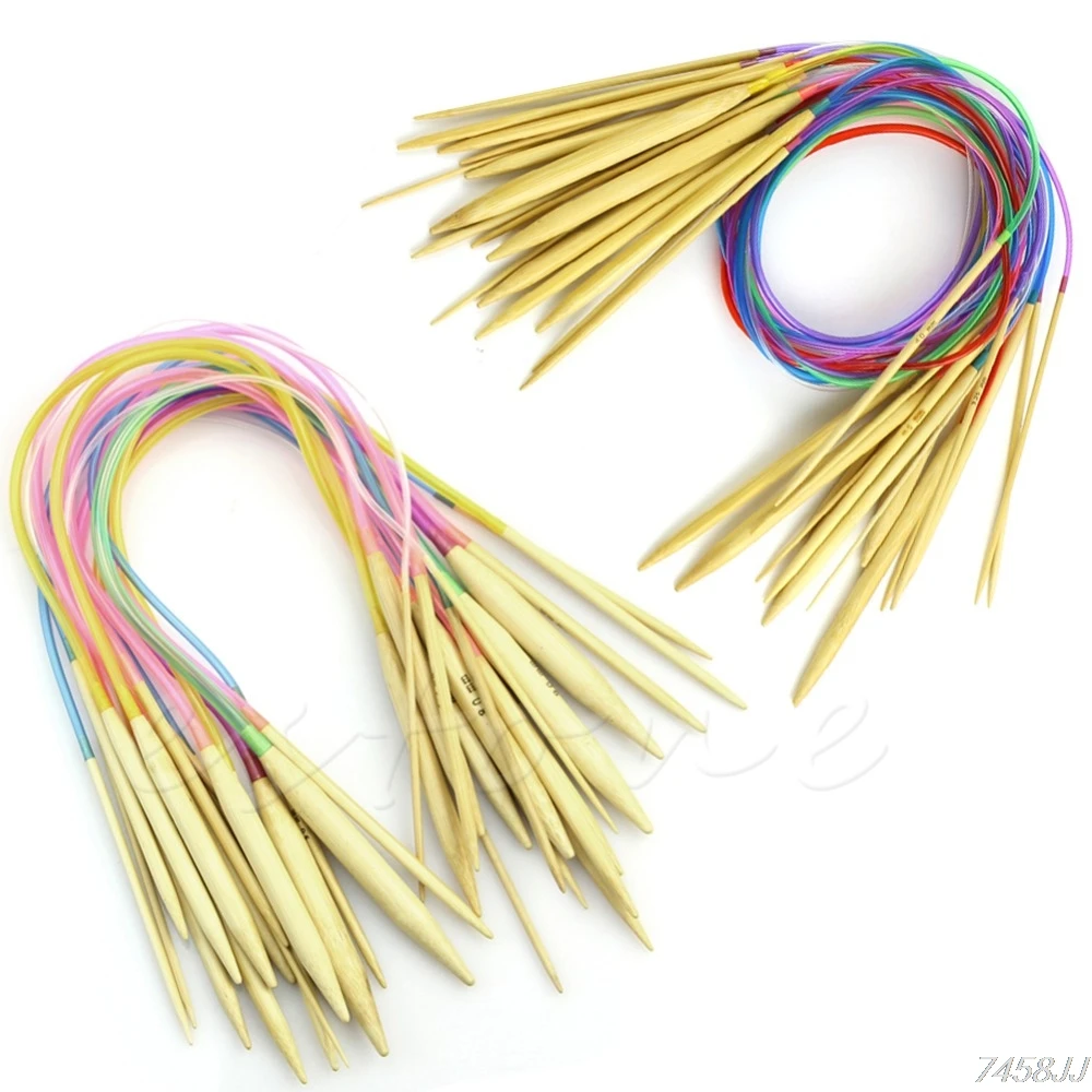 18Pacs 18Sizes 40cm &80cm Multicolor Tube Circular Carbonized Bamboo ...