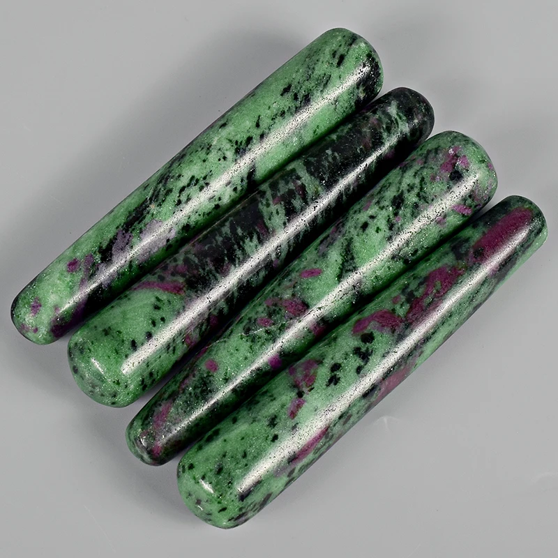 Natural Crystal Ruby Zoisite Massage Wand Relaxing Wand Acupoint Point Stick Reiki Healing Stone