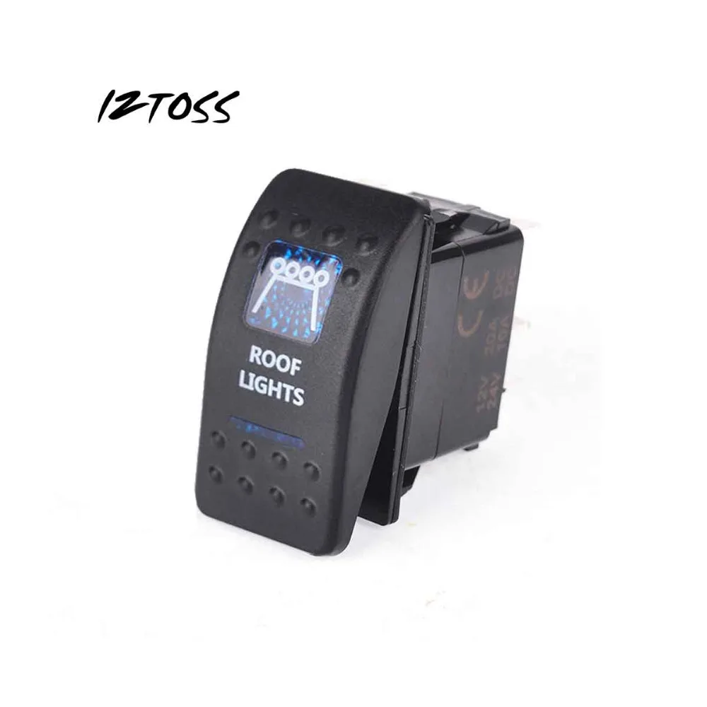 IZTOSS ROOF LIGHTS Car Blue LED Toggle Switch|led toggle|led light car ...