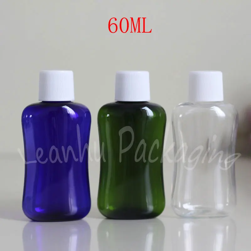 60ml Plastic Bottle With Screw Cap , 60cc Emulsion / Shampoo / Cream ...