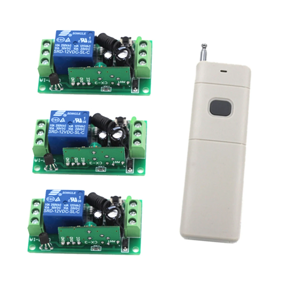 DC 12V 10A 1 CH 1CH RF Wireless Remote Control Switch System, Remote ...