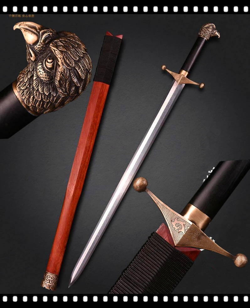 High Quality KungFu Sword HanJIan Sharp WuShu Sword HandMade Folded ...