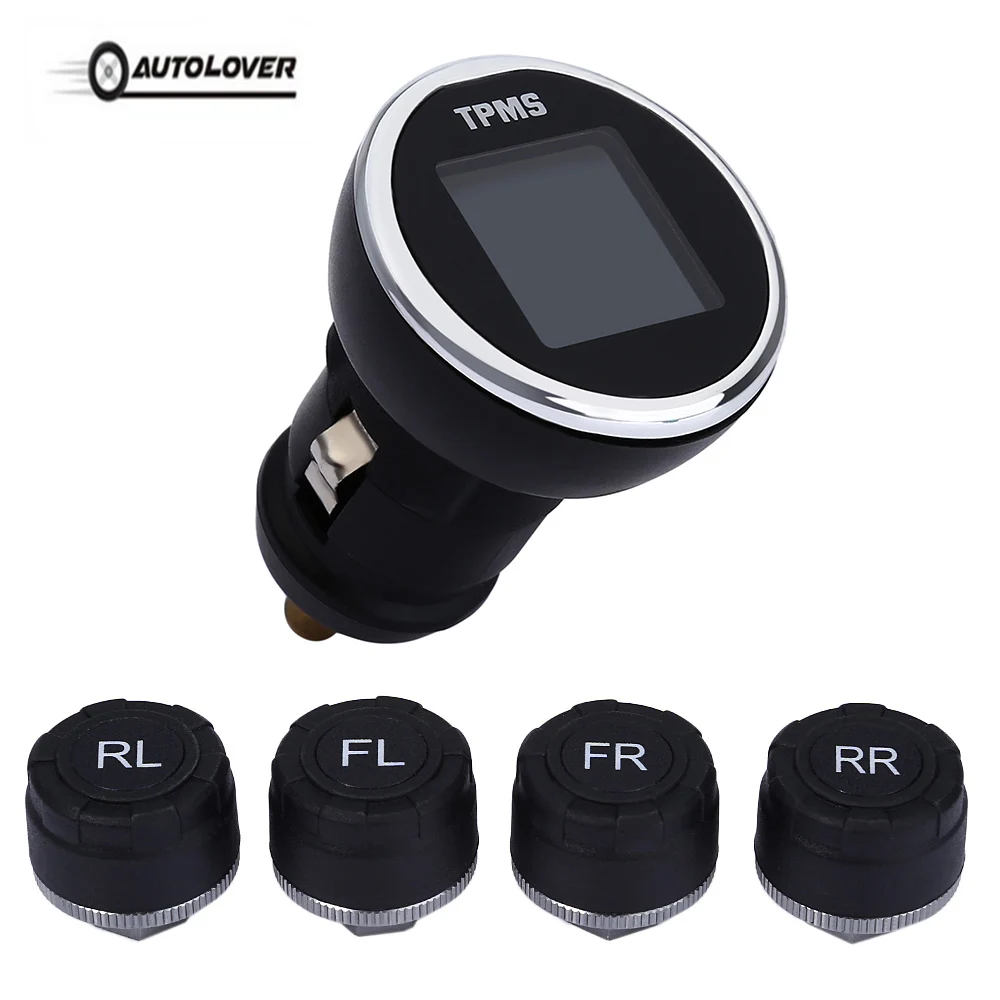Original TPMS 01W Universal LCD Digital Tire Pressure Monitoring System ...