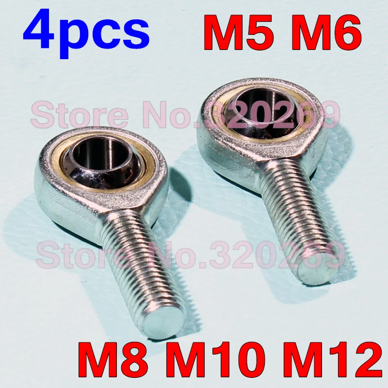 4PCS-M6-M8-M10-M12-Male-Oscillating-Right-Left-Thread-Fish-Eye-Rod-End ...