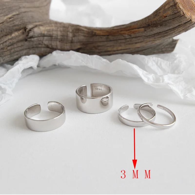 Kinel S925 Стерлинговое Серебро, шикарное английское толстое кольцо с логотипом, минималистичное ...