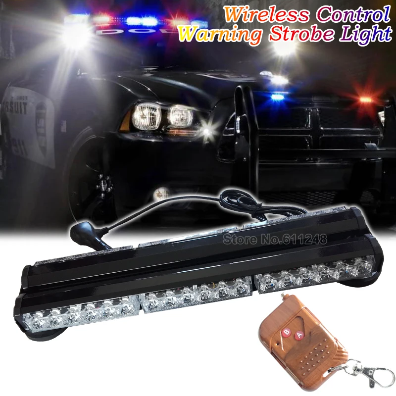108W Wireless Control Sided Police Firemen Emergency Vehicle Strobe ...