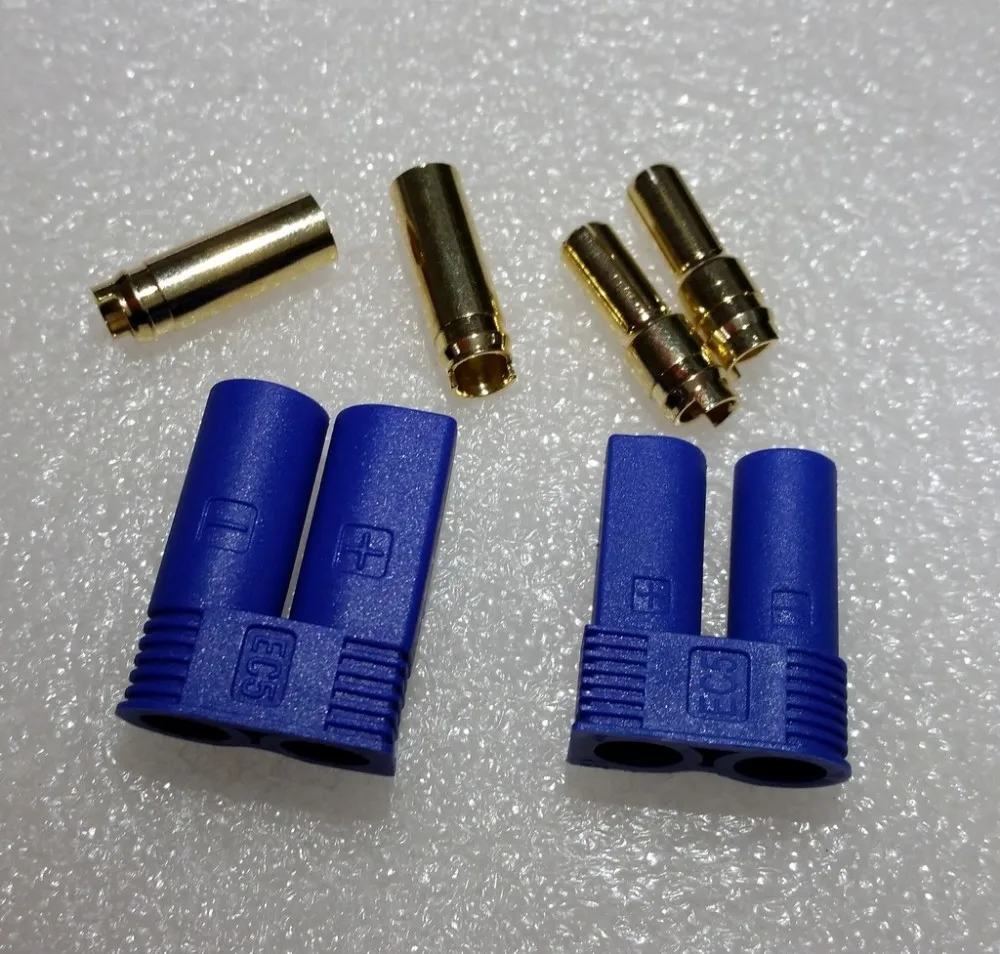 high current gold plating EC5 connector EC5 socket EC5 plug For RC ESC ...