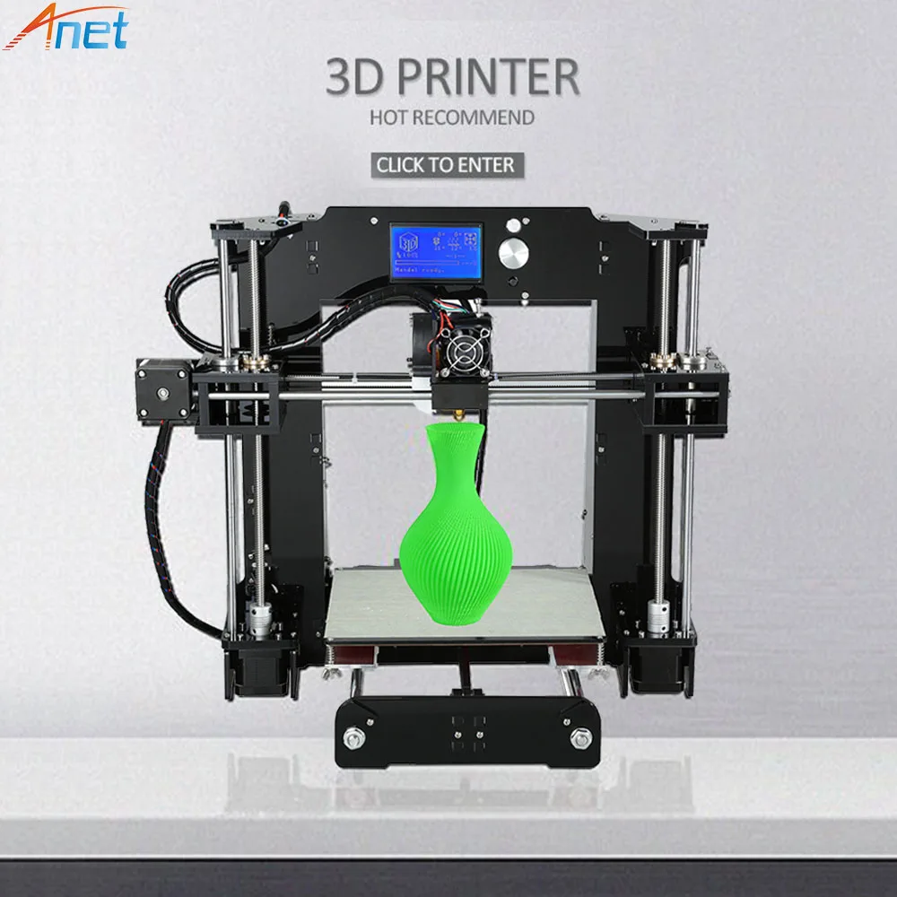 Anet A6 A8 E10 3D Printer Large Printing Size Easy Assemble High Precision Reprap Prusa i3 3D ...