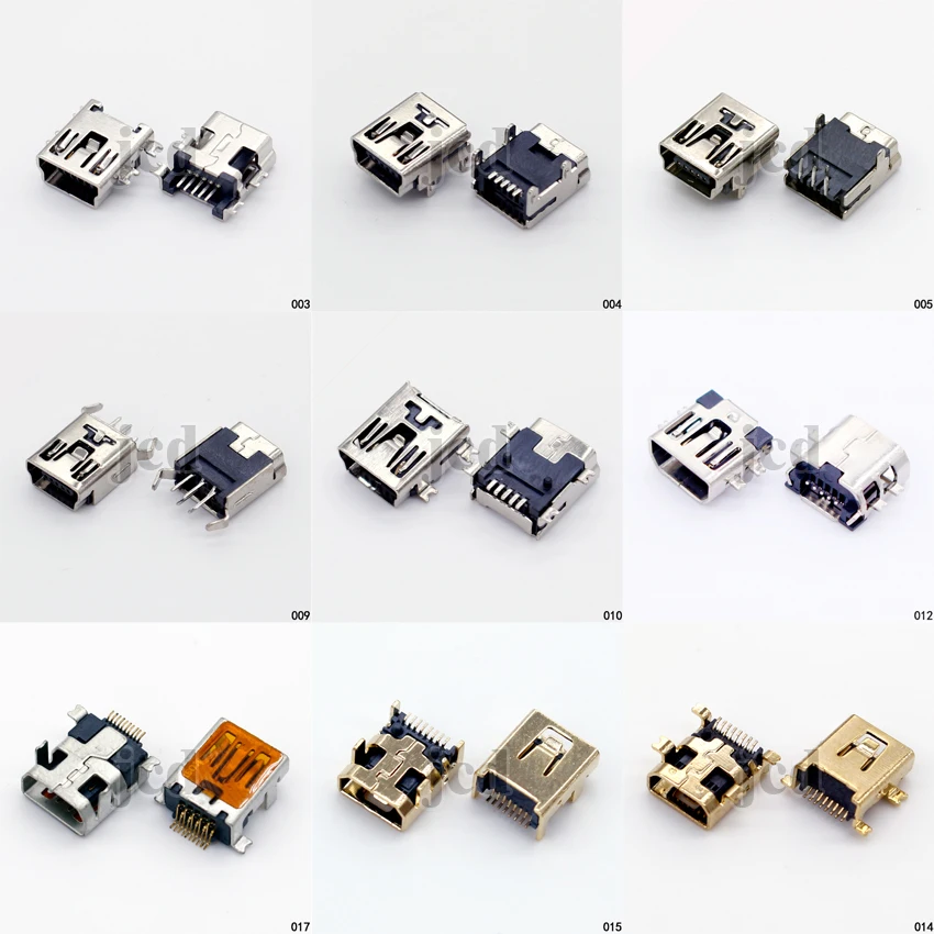9 Models Mini USB connector B type 5 Pin 10pin 8PIN SMT/DIP USB socket ...