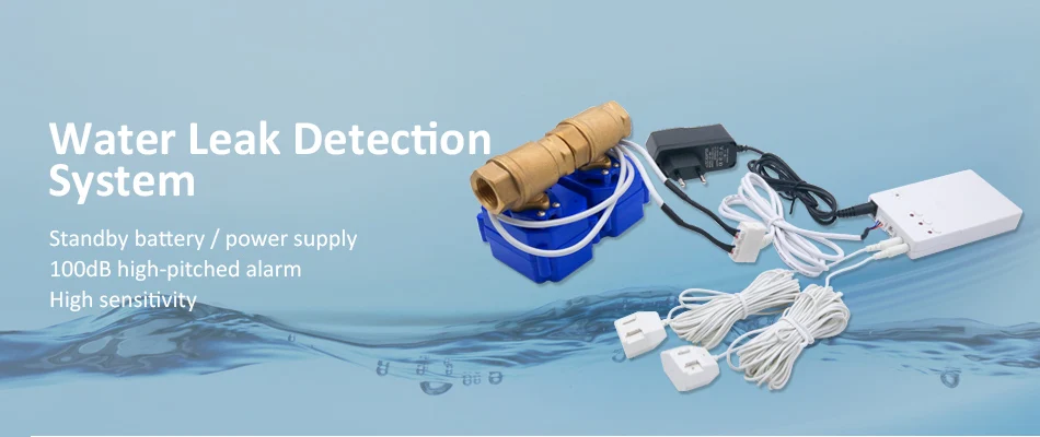 Home Smart Water Leakage Sensor with Auto Shut Off Valve DN15 Water ...
