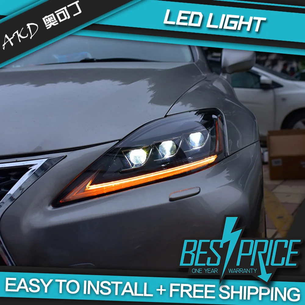 AKD tuning cars Headlight for lexus IS 250 IS300 is350 Headlights LED ...