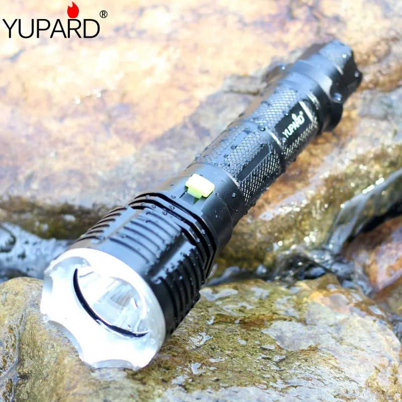 YUPARD 다이빙 다이버 수중 방수 XM-L2 LED 손전등 토치 램프 Ligh T6 one mode 18650/26650 충전지