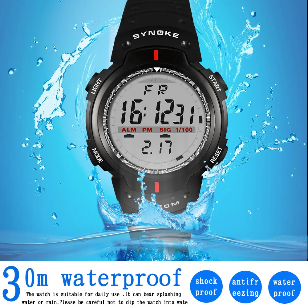 Αγορά Άνδρες ' s ρολόγια | SYNOKE Watches Men 30M Waterproof Electronic ...