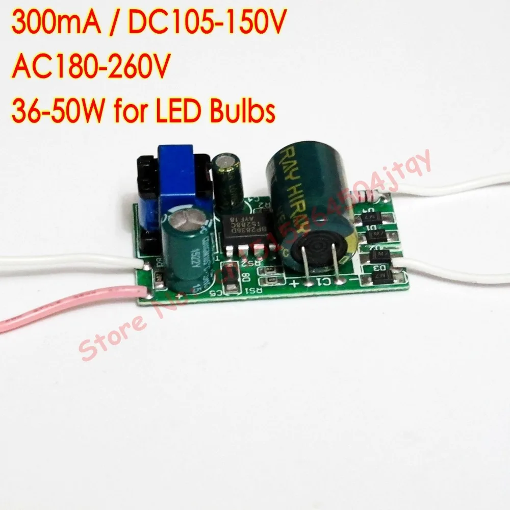300mA DC105V-150V 36-50W Led Driver 36W/38W/40W/42W/44W/45W/46W/48W/50W ...